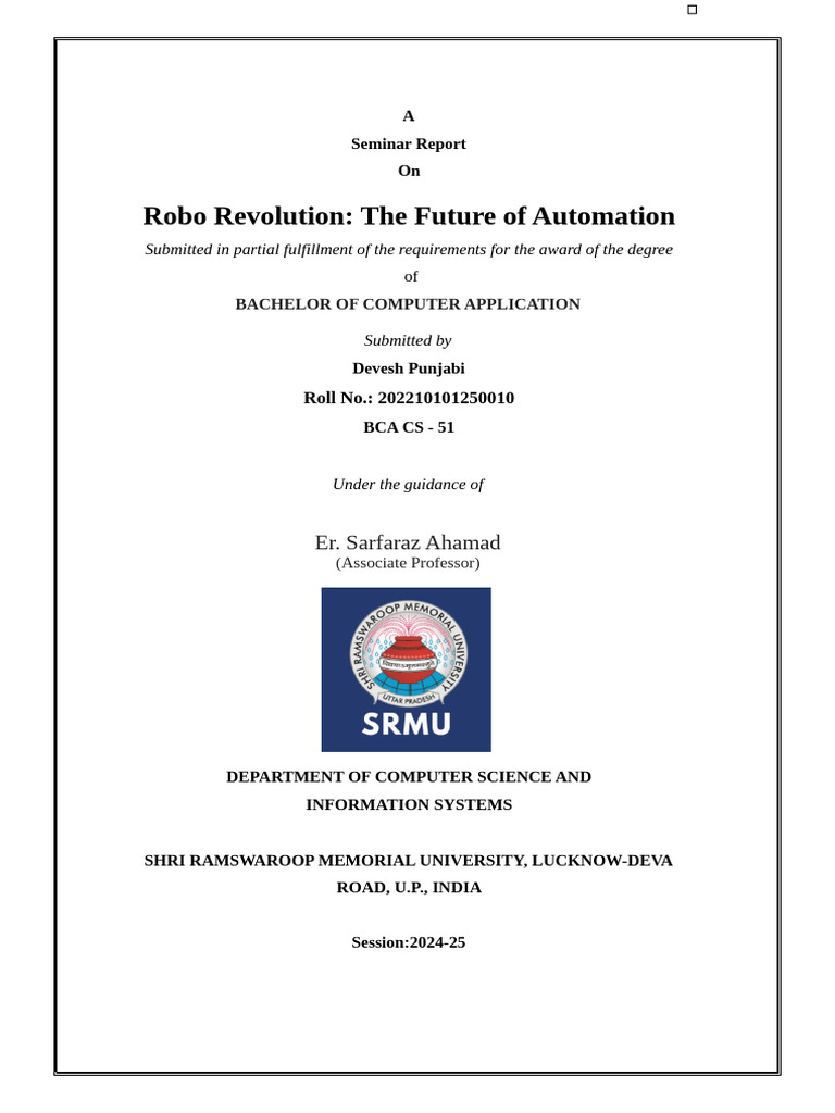Robo Revolution: Future of Automation | PDF | Automation | Artificial ...