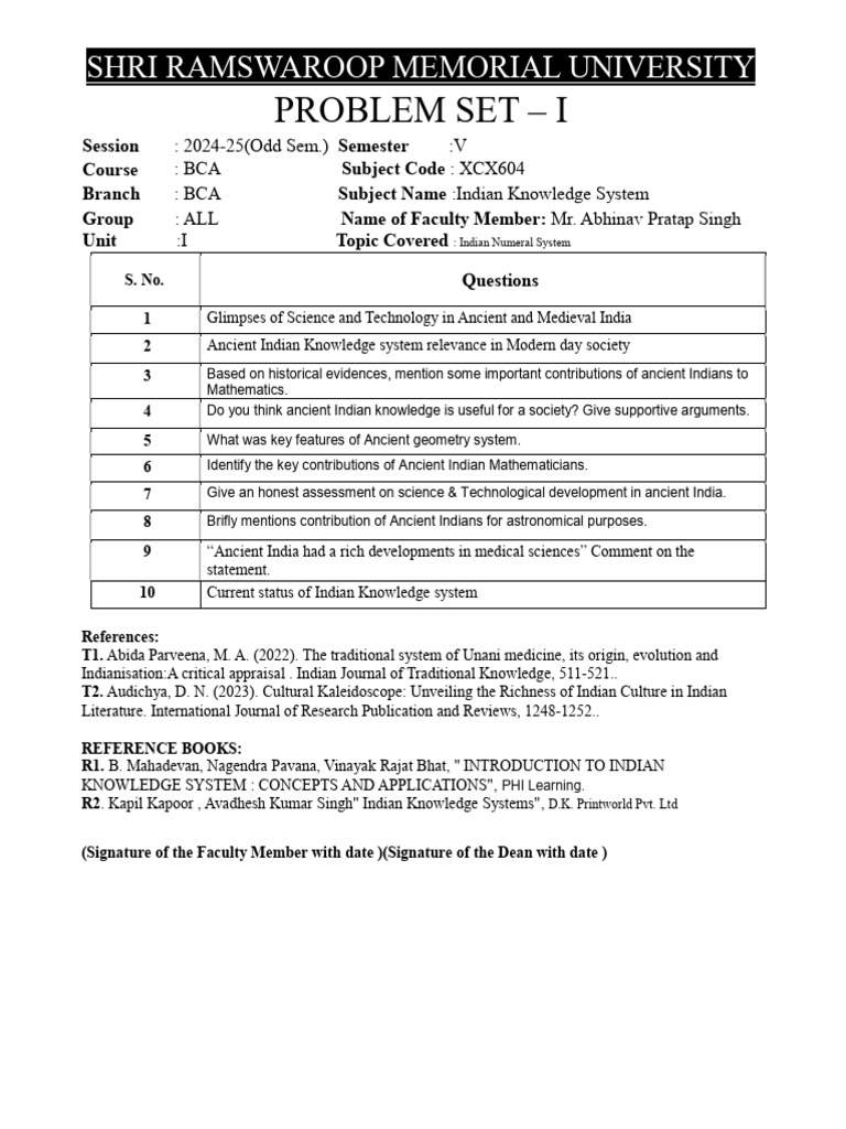 IKS Problem Set I | PDF | Social Science