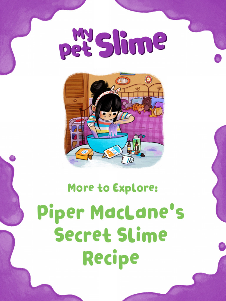 My Pet Slime - Slime Recipe | PDF | Cooking, Food & Wine