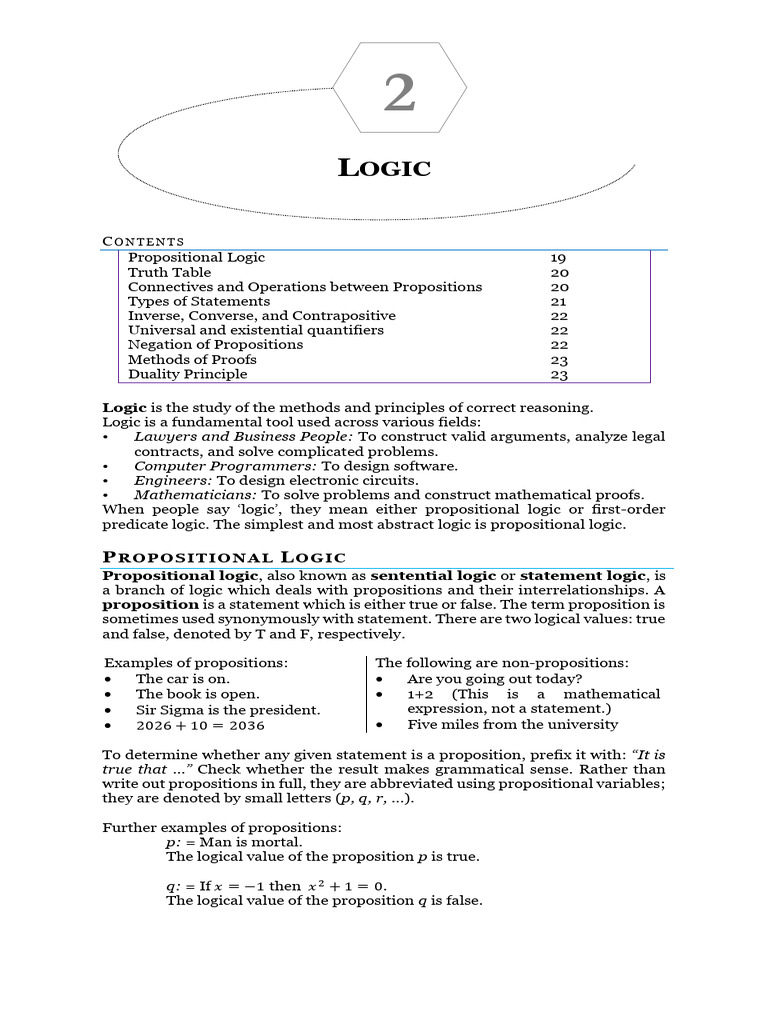 Logic | PDF | Logic | Proposition