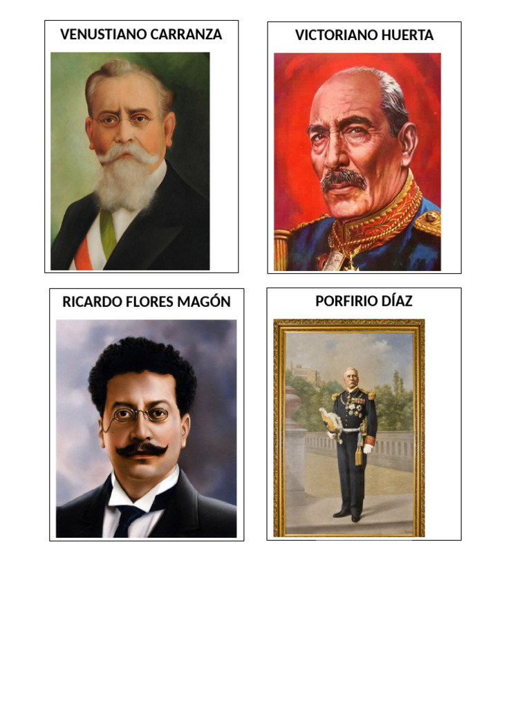 Personajes de La Revolucion Mexicana | PDF | Hogar, jardinería y ...