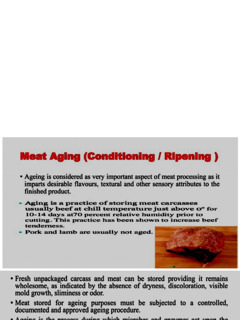 Ageing of Meat and Denaturation | PDF
