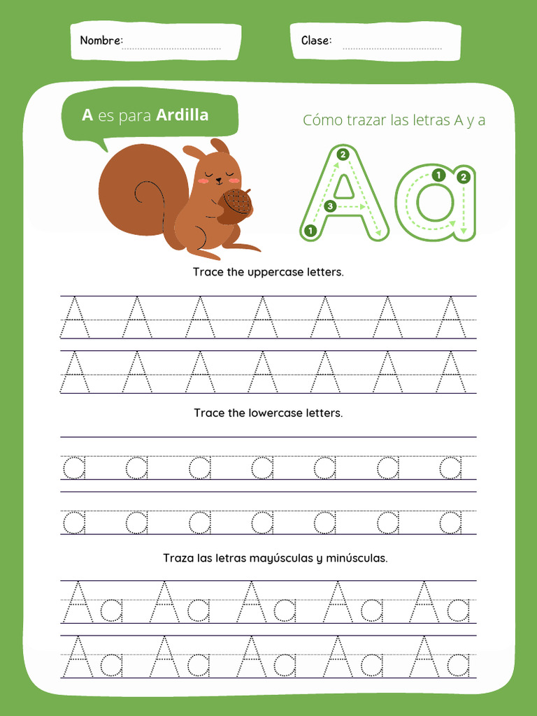 Traza Las Letras Maysculas Y Minsculas Del Abecedario Materiales