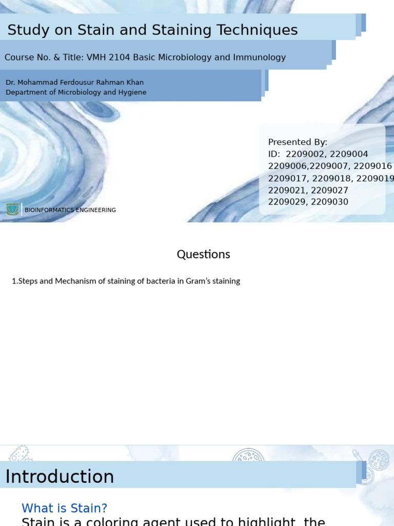 Stain - Method (Autosaved) | PDF | Staining | Laboratory Techniques