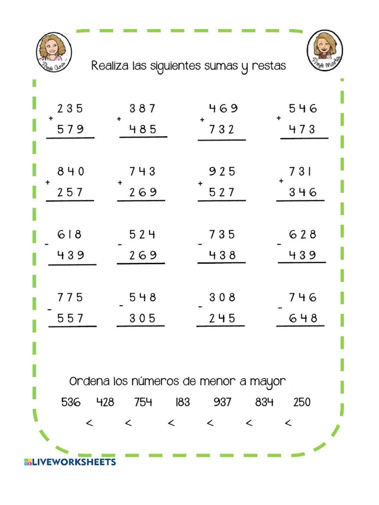 Sumas y Restas Con Llevadas | PDF