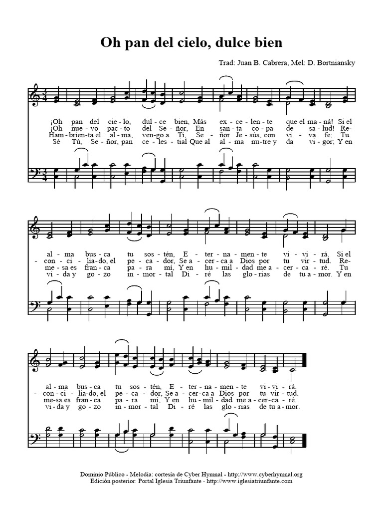 Oh Pan Del Cielo Dulce Bien | PDF