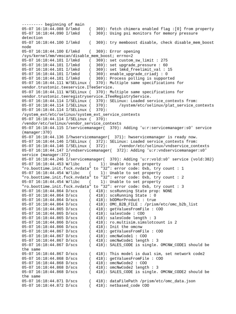 Logcat Csc Update Log Pdf Computing System Software