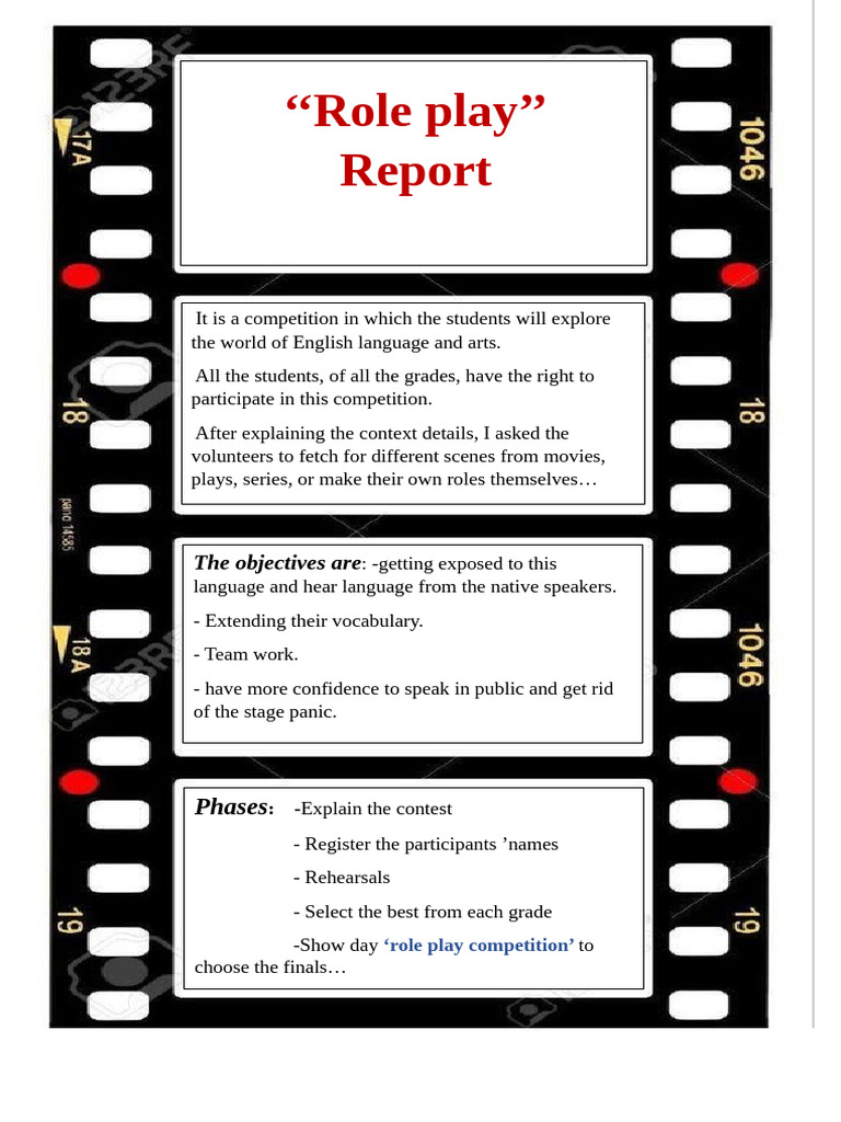 Role Play Competition Report | PDF