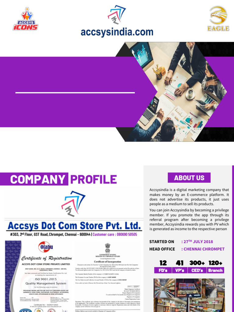 Accsys Business Presentation 2024 DIVYAVASANTH CED R1 | PDF | Business | Finance & Money Management