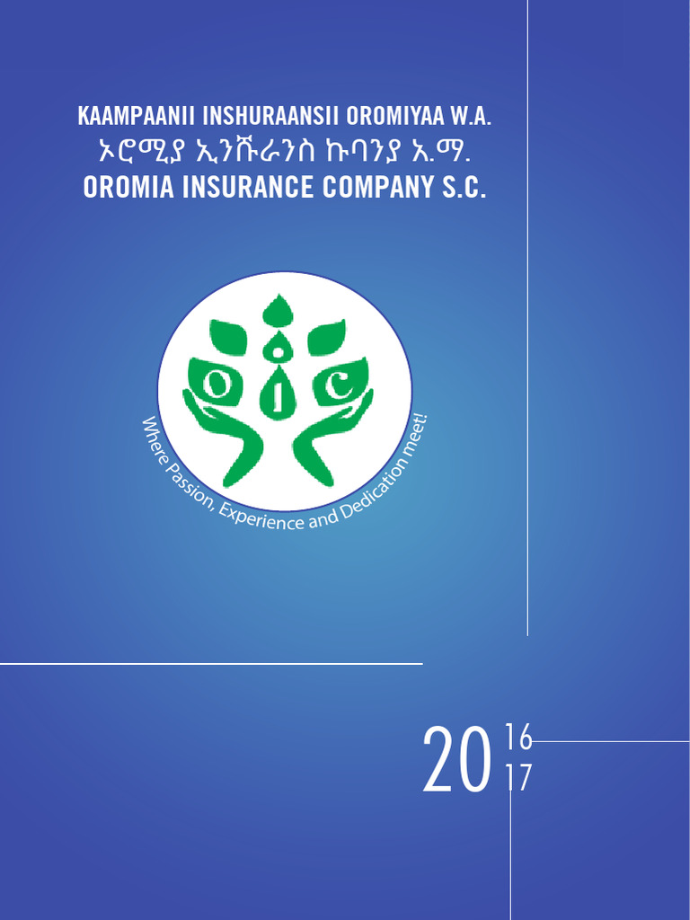 Oromia Insurance Company Annual Report 2016-17 | PDF | Insurance | Life ...