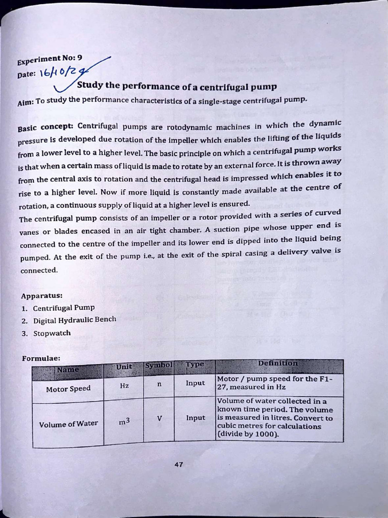 23BME0063 Ex9 Compressed | PDF | Pump | Chemical Equipment