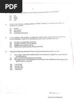 CSEC Biology Past Papers 1 - 2020 | PDF