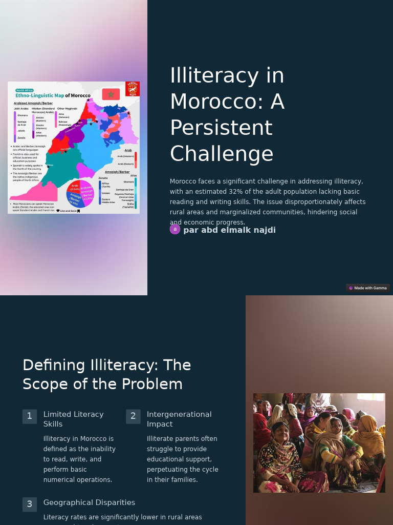 Illiteracy in Morocco A Persistent Challenge | PDF | Literacy | Non ...
