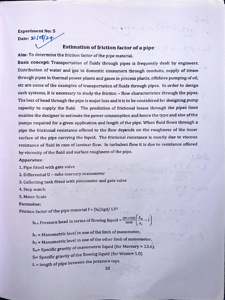 23BME0063_ex5 | PDF | Fluid Dynamics | Pressure Measurement