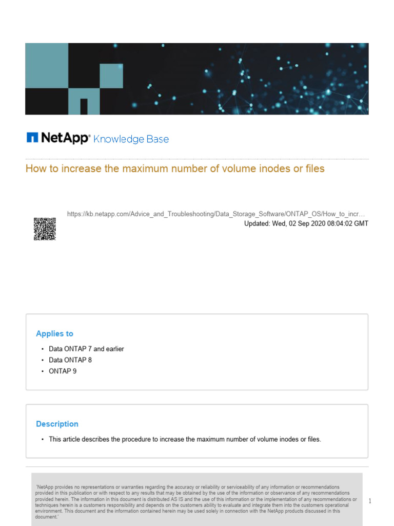 How To Increase The Maximum Number of Volume Inodes or Files | PDF | Computer File | Information ...