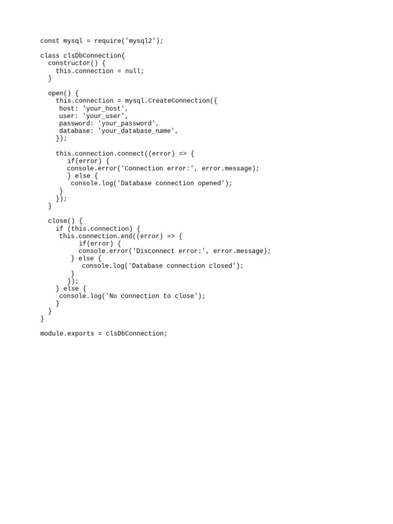 Cls DB Connection | PDF
