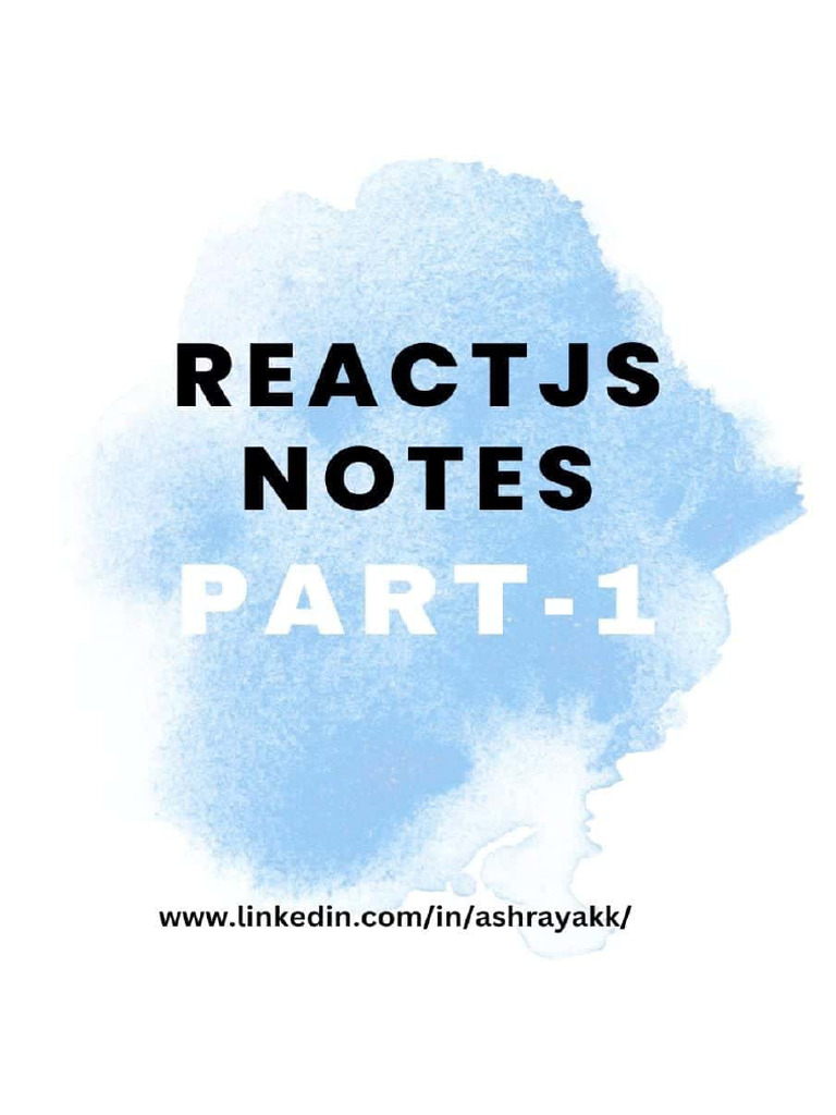 ReactJS Hand Written Notes | PDF