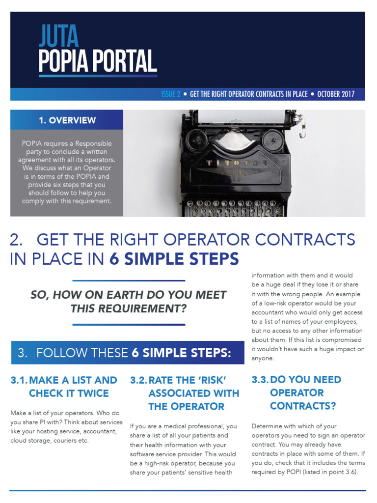 Get The Right Operator Contracts in Place in 6 Simple Steps V1.0 JB ...