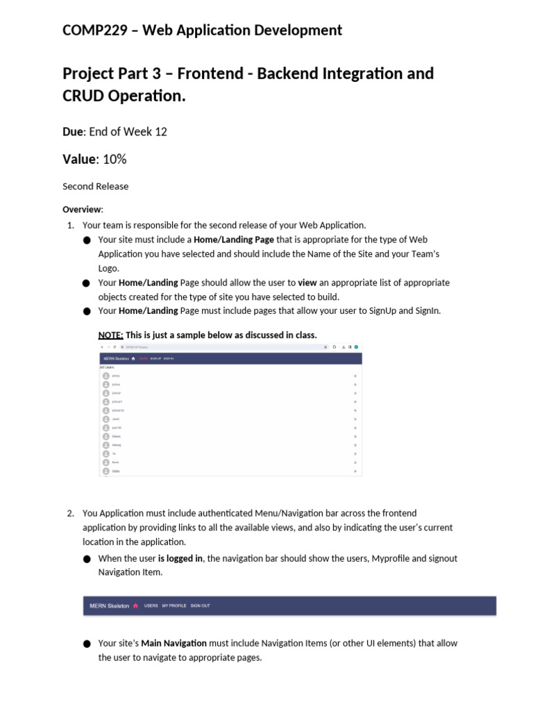 Project Part 3 - Second Release | PDF | Information Technology ...