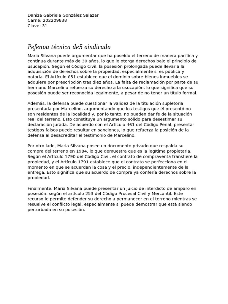 Defensa Ténica Del Sindicado | PDF