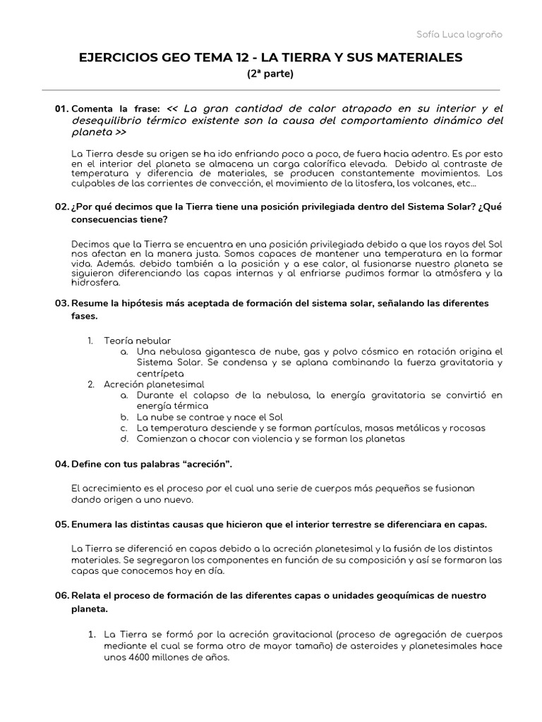Ejercicios Geo - Tma12.2 | PDF | Minerales | Cristal