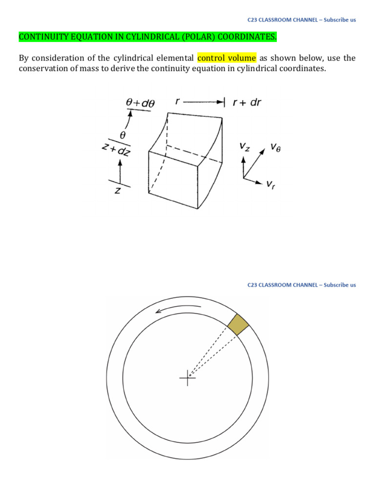 5 Diff Form Polar | PDF | Chemical Engineering | Continuum Mechanics