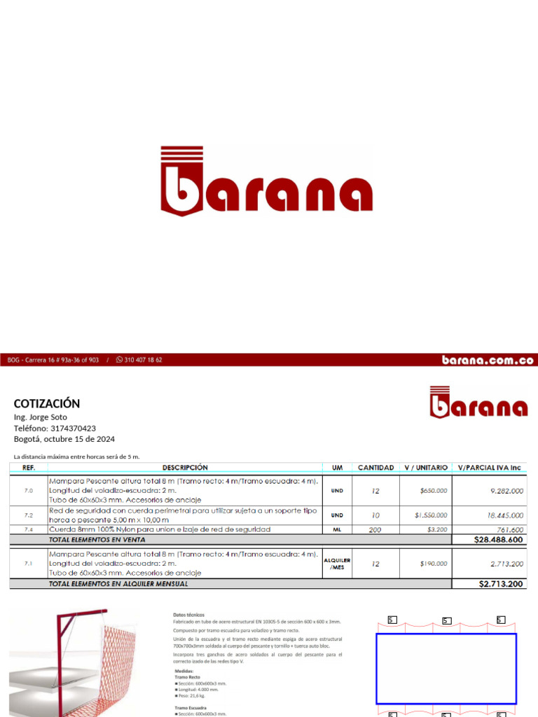 Cotización de Materiales de Construcción | PDF