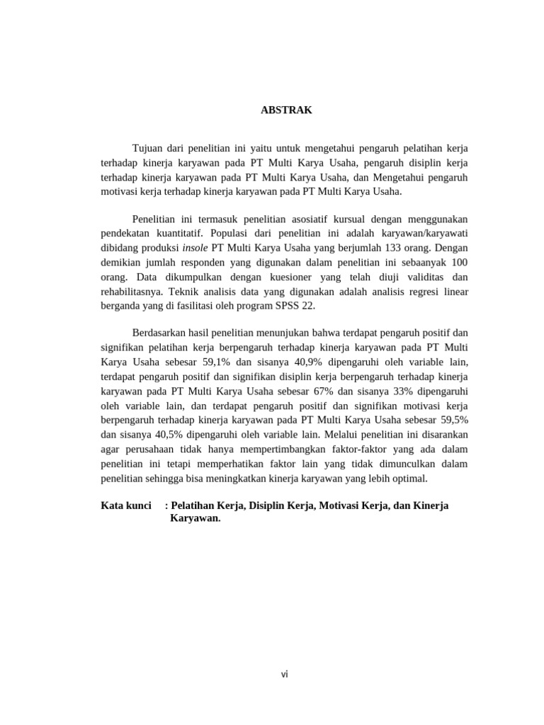 Abstrak, Kata Pengantar, Daftar Isi | PDF