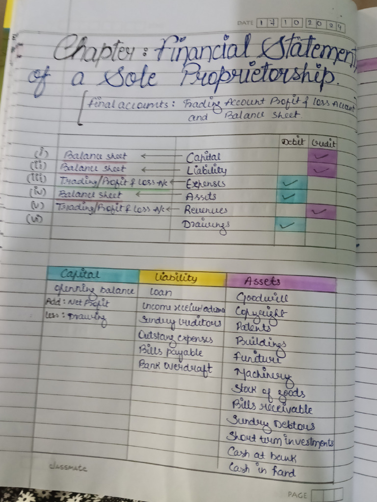 Chapter - Financial Statement of Sole Proprietorship | PDF