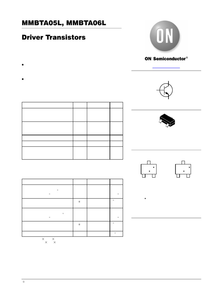 Mmbta05lt1 D-2316070 | PDF | Bipolar Junction Transistor ...