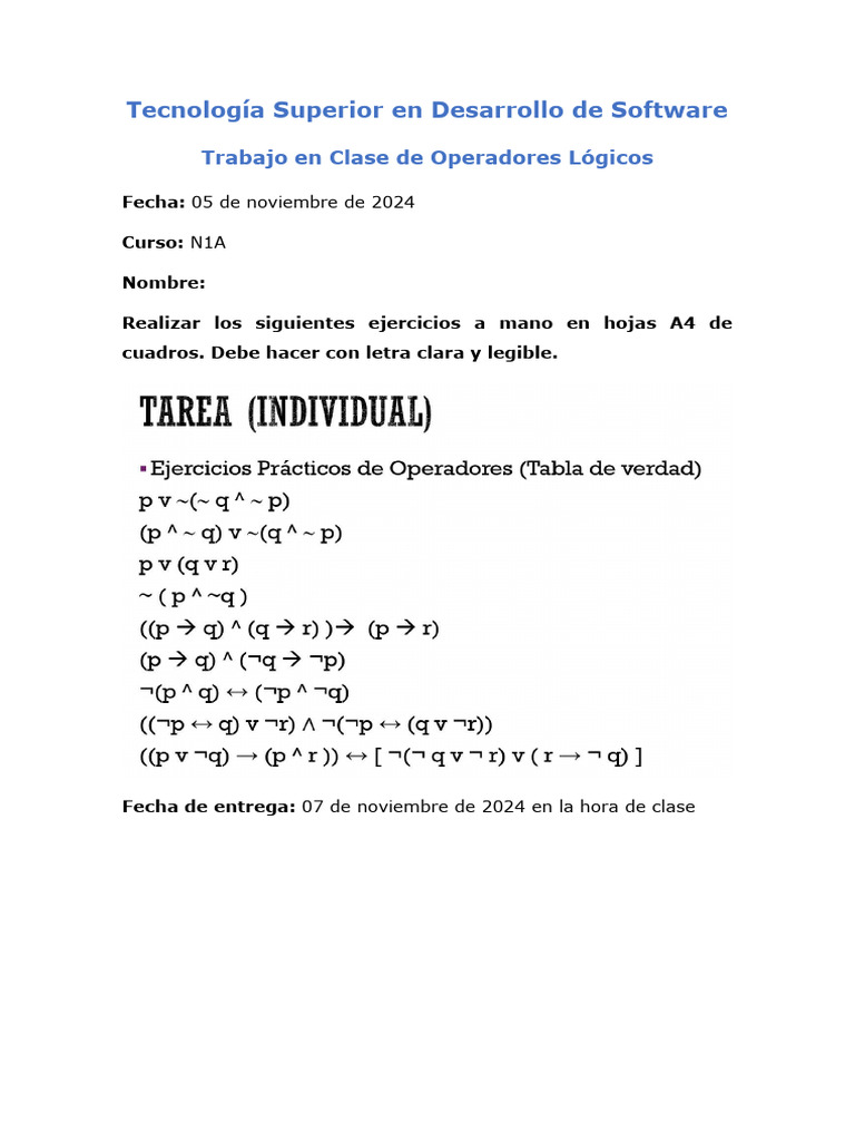 Operadores Logicos | PDF