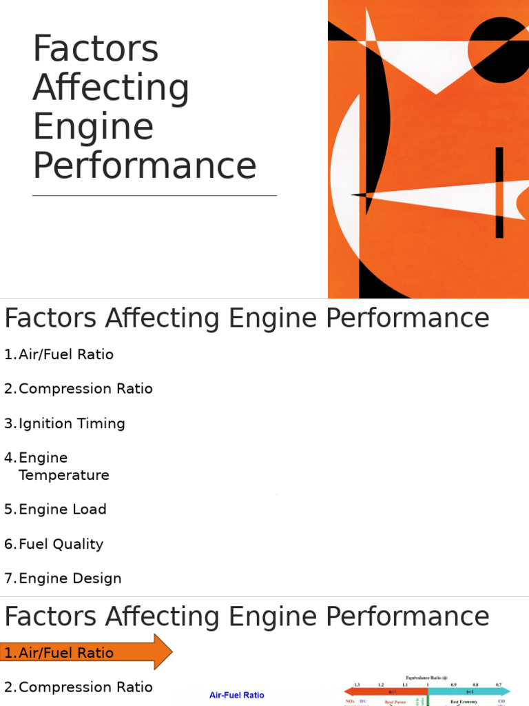Factors Affecting Engine Performance | PDF | Engines | Engine Technology
