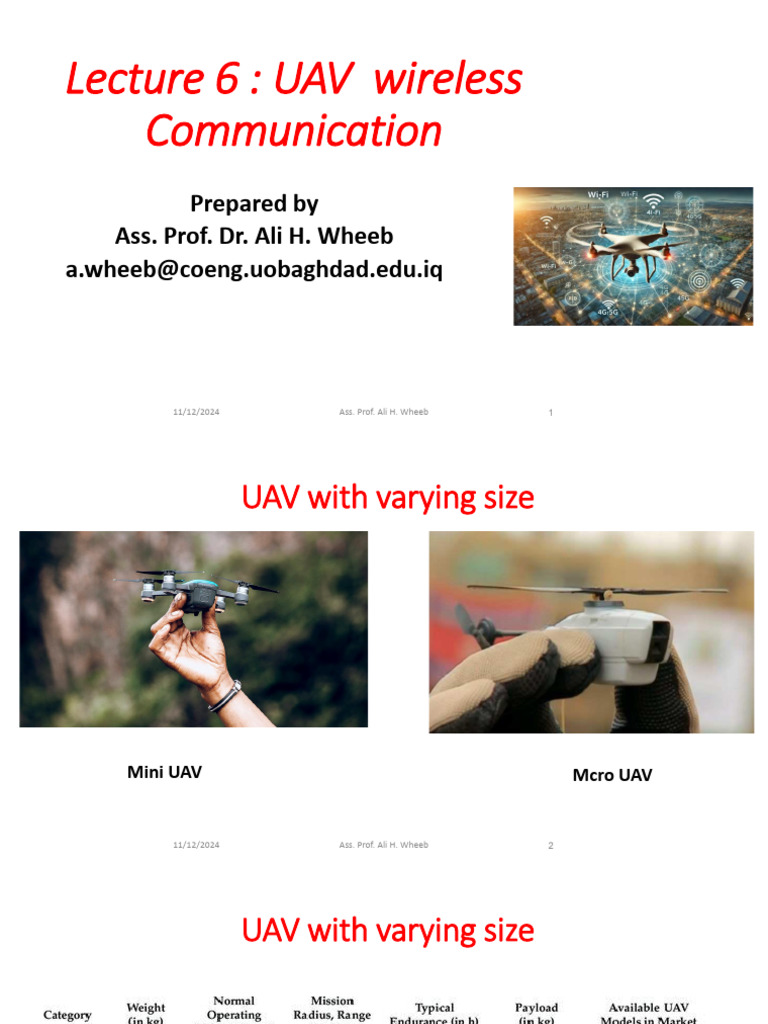Lecture 6 - UAV Wireless Communication | PDF | Computer Network | Ieee 802.11