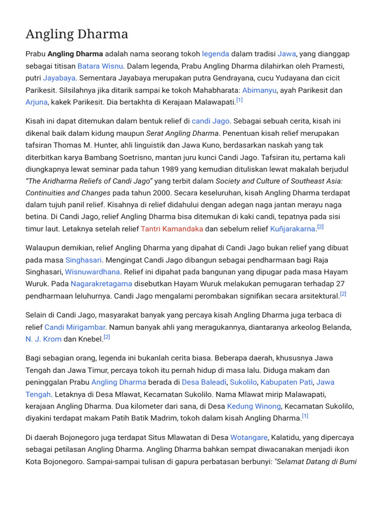 Legenda Prabu Angling Dharma | PDF
