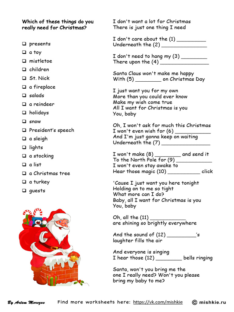 All I Want For Christmas | PDF | Santa Claus | Christmas