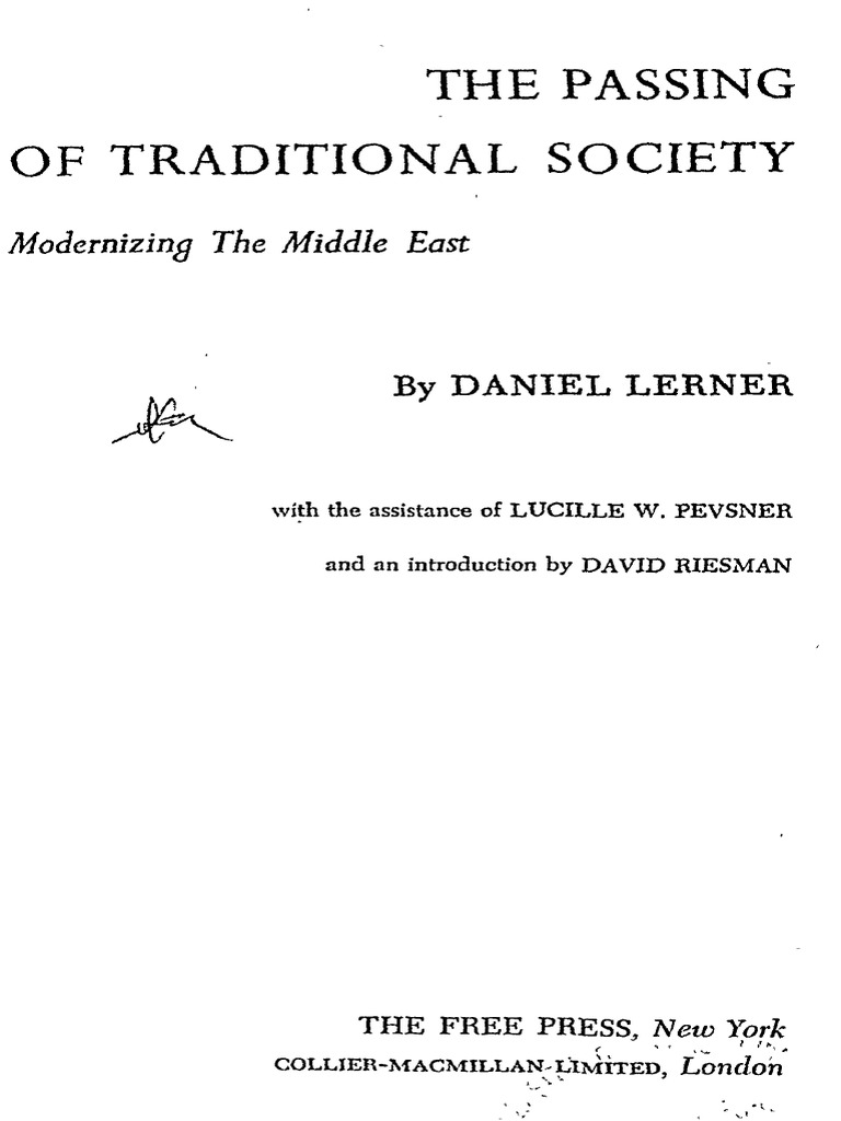 Daniel Lerner-The Passing of Traditional Society Modernizing The Middle East | PDF