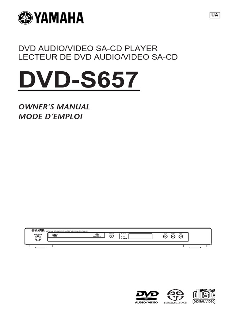 DVD-S657 - e - UA User Manual | PDF | Compact Disc | Information And Communications Technology
