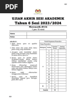 Skema Uasa MT THN 6 Set 2 2024 2025 by Cikgu Gorgeous | PDF