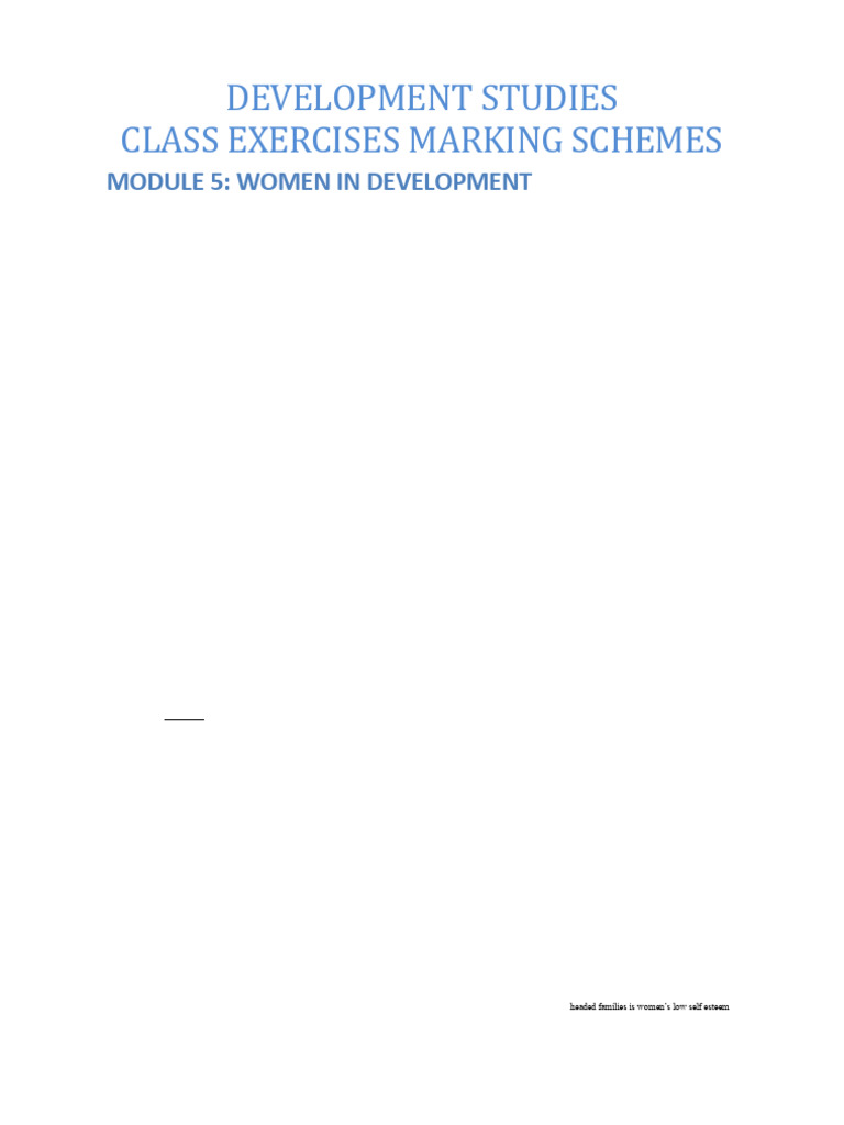 Module 5 Class Exercises 2022 Answers | PDF | Woman | Marriage