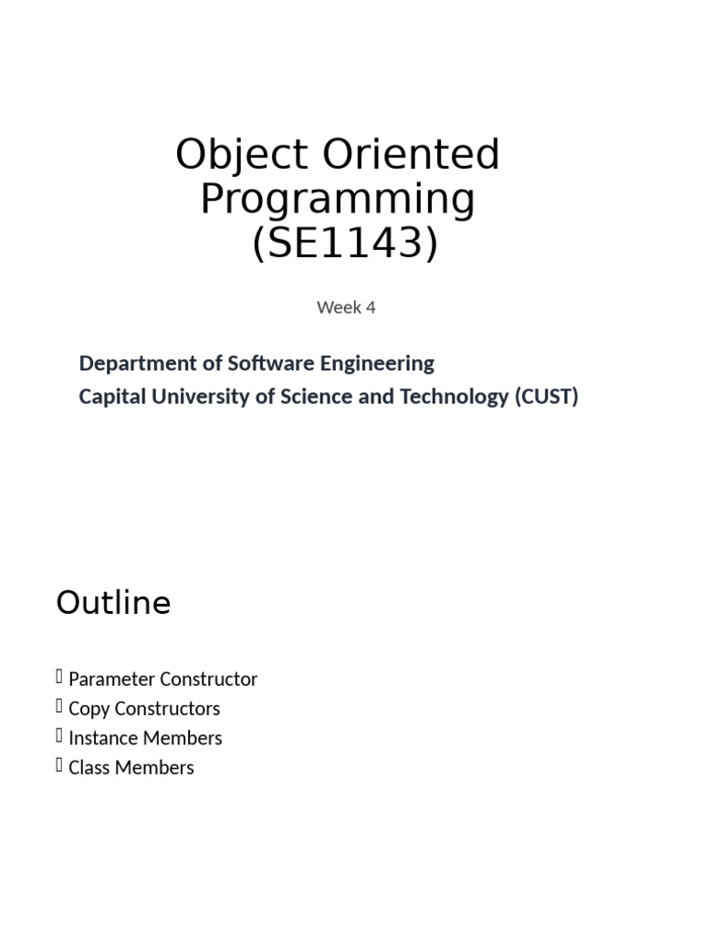 Lecture 4 Week4 Parameter And Copy Constructor Pdf Method Computer 4336