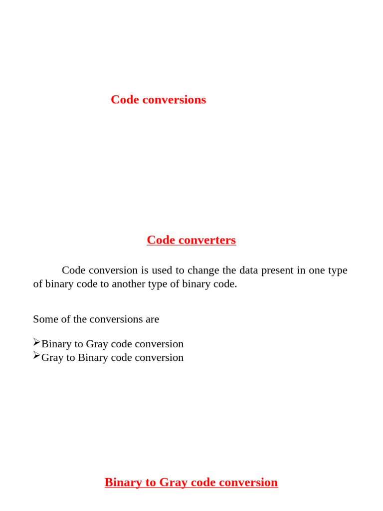 Code Conversion | PDF | Bit | Arithmetic Code Conversion | PDF | Bit | Arithmetic