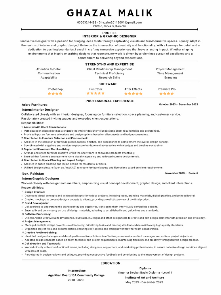 Ghazal Malik Resume | PDF