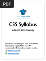 CSS 2026 Criminology Syllabus | PDF