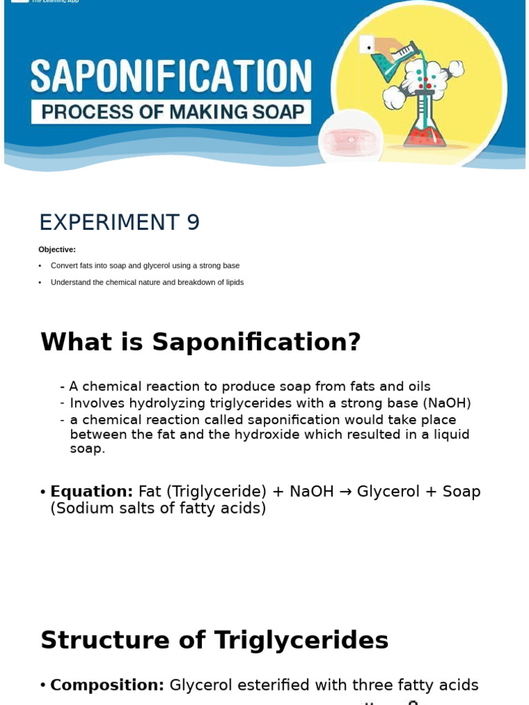Experiment 9 Saponification | PDF | Science & Mathematics