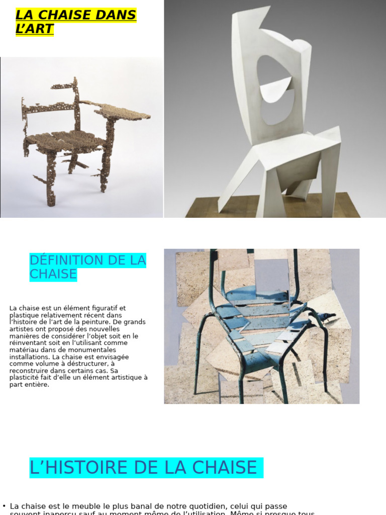 La Chaise : Art et Histoire | PDF | Chaise | Pablo Picasso