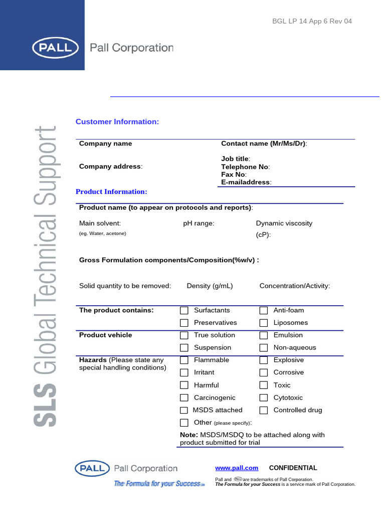 Filterability Test Questionnaire Guide | PDF | Sterilization ...