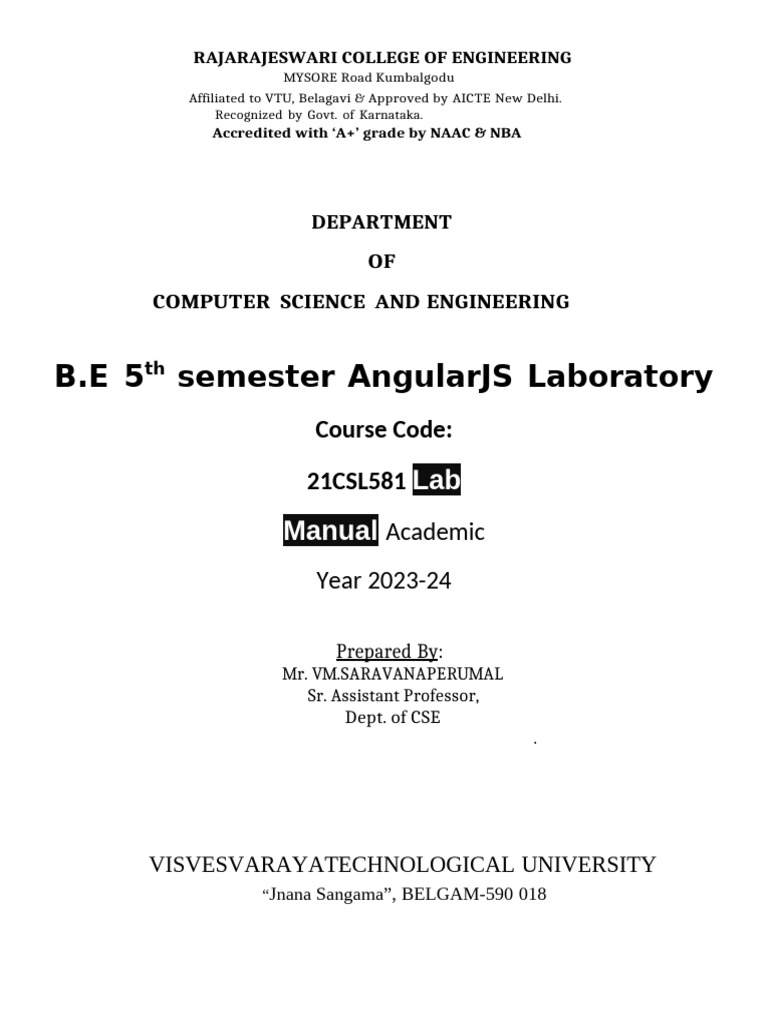 21csl581 Angular Js Rrce | PDF | Angular Js | Computer Program