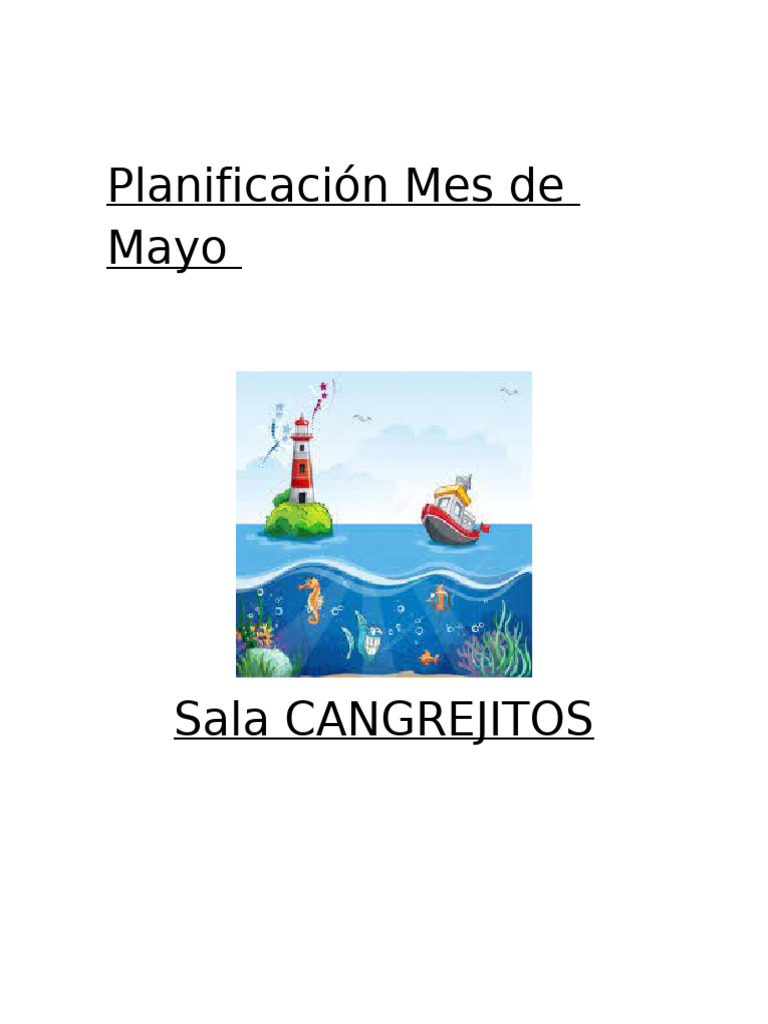 Planificación Mes de Mayo | PDF | Artes del Lenguaje y Comunicación