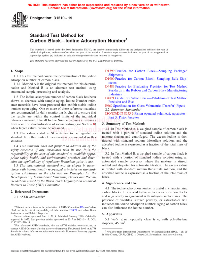 Astm D1510 19 | PDF | Titration | Chemistry