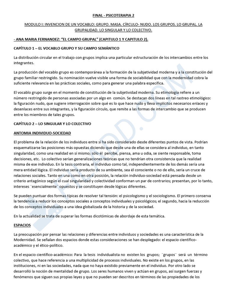 Resumen FINAL | PDF | Pensamiento | Sicología